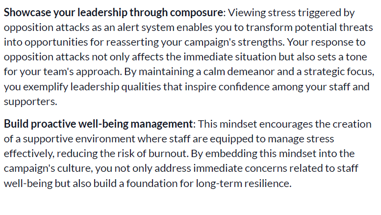 Managing Stress on the Campaign Trail | Campaign Managers Toolbox – Huxley Strategies